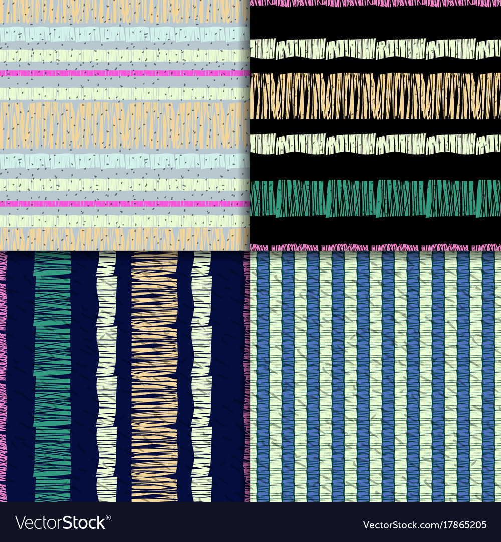 Abstract seamless pattern set Royalty Free Vector Image