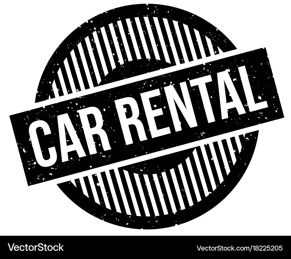 Car rental rubber stamp Royalty Free Vector Image