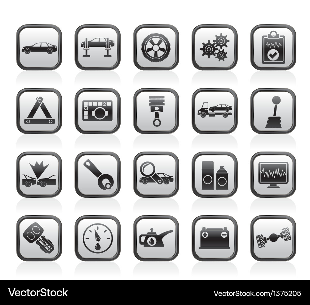 Car services and transportation icons Royalty Free Vector