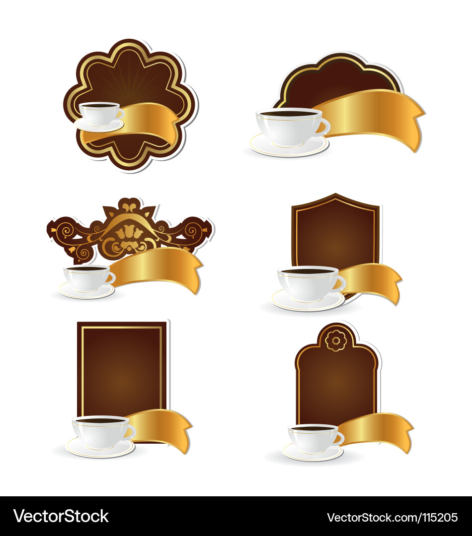 Coffee & Cafe Icons Royalty Free Vector Image