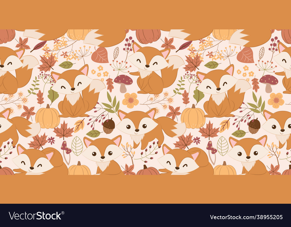 Cute animals pattern Royalty Free Vector Image