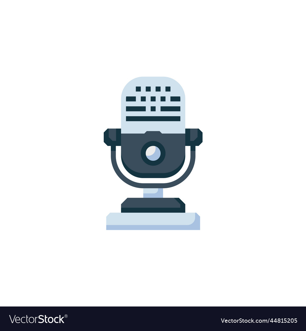 Microphone icon computer component icon flat Vector Image
