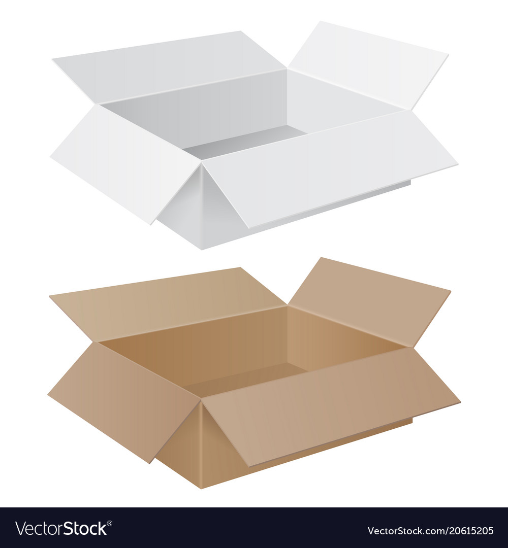 Open boxes Royalty Free Vector Image - VectorStock