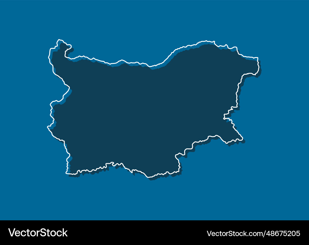 Outline map bulgaria line border country Vector Image