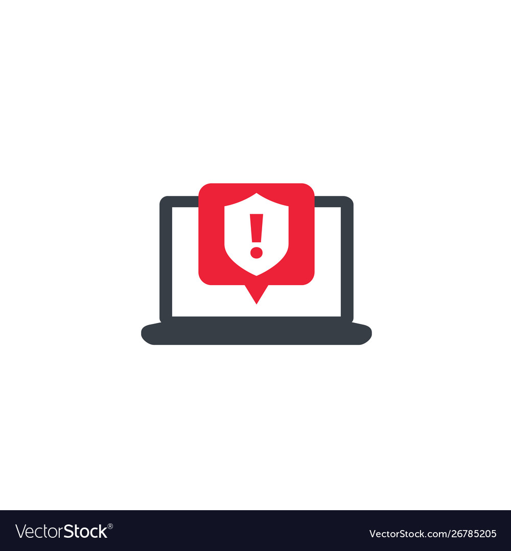 Security warning notification icon Royalty Free Vector Image Security warning notification icon Royalty Free Vector Image