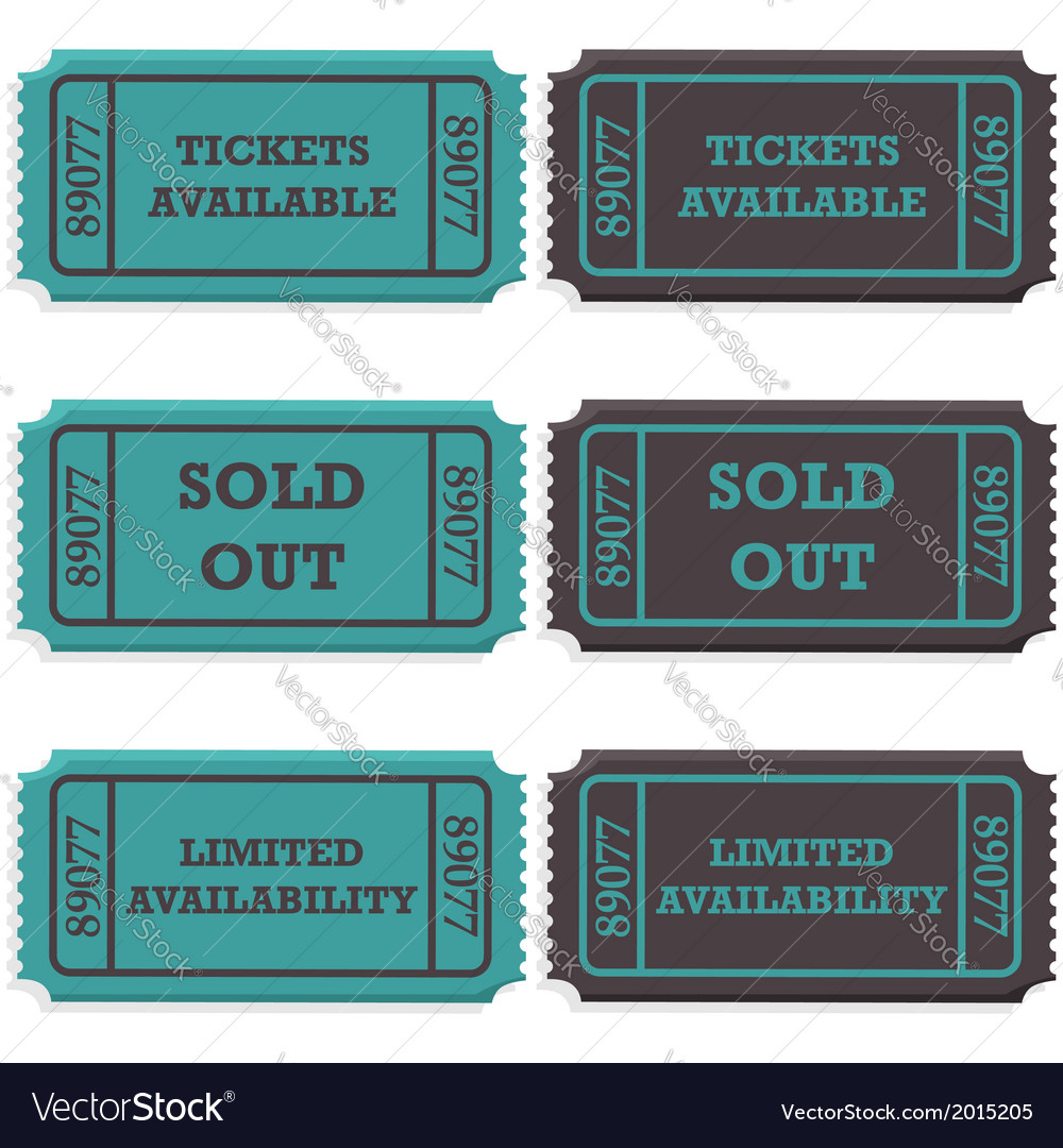 Ticket availability Royalty Free Vector Image - VectorStock
