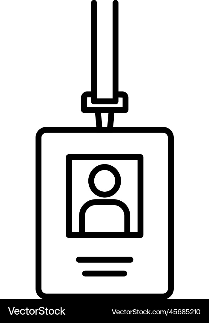 Access badge card icon on transparent Royalty Free Vector