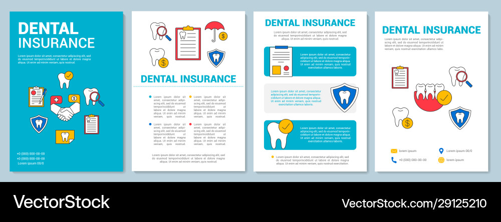 Dental insurance brochure template layout Vector Image