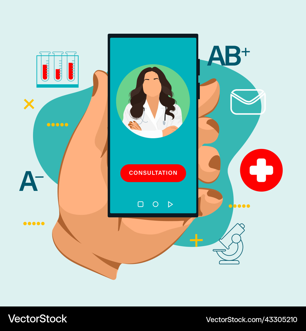 Doctor is on the phone Royalty Free Vector Image