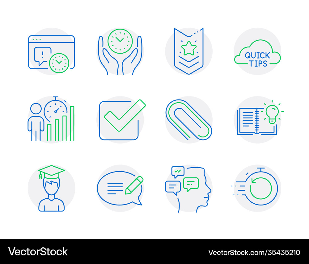 Education icons set included icon as project Vector Image