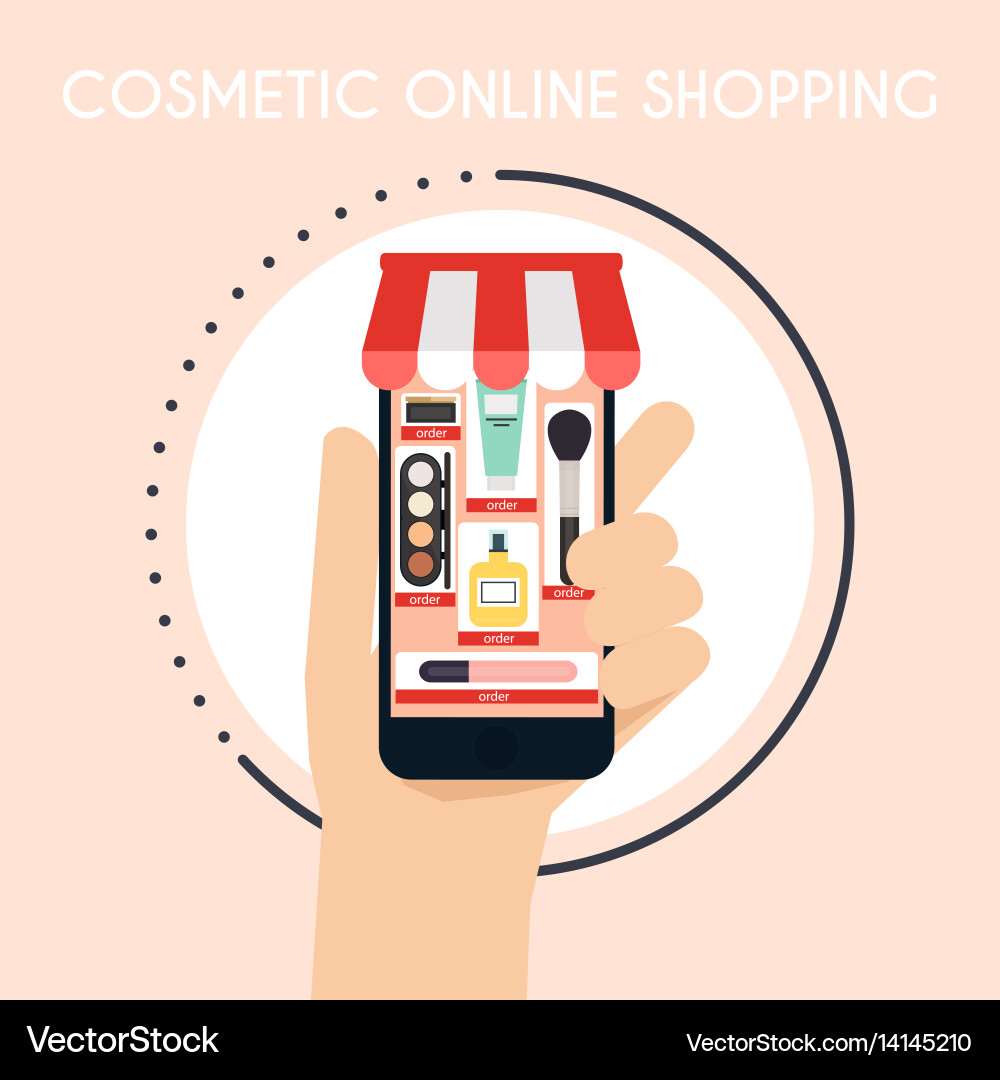 Flat design concepts of online Royalty Free Vector Image