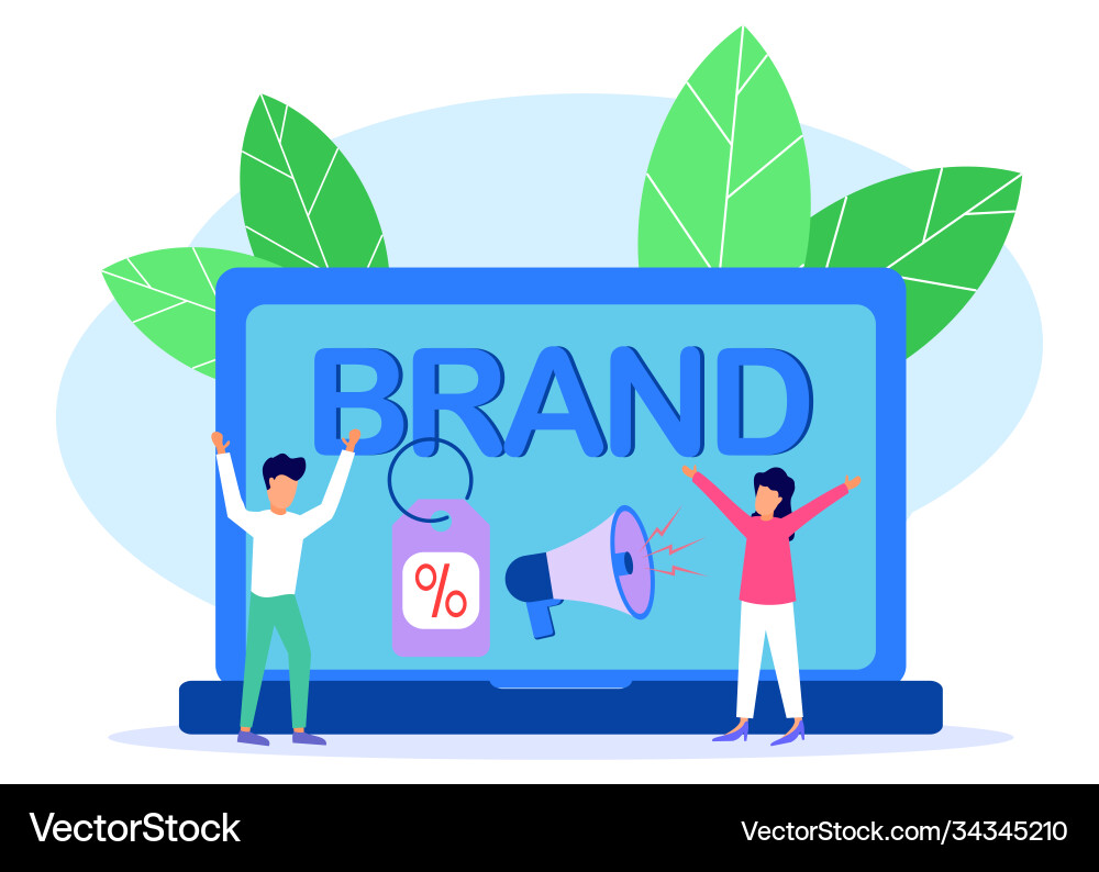 Graphic cartoon character brand Royalty Free Vector Image
