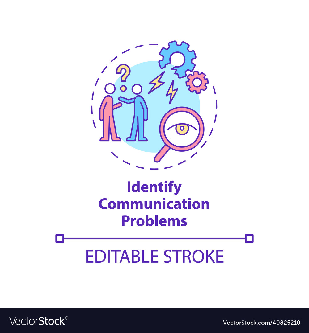 Identify communication problems concept icon Vector Image