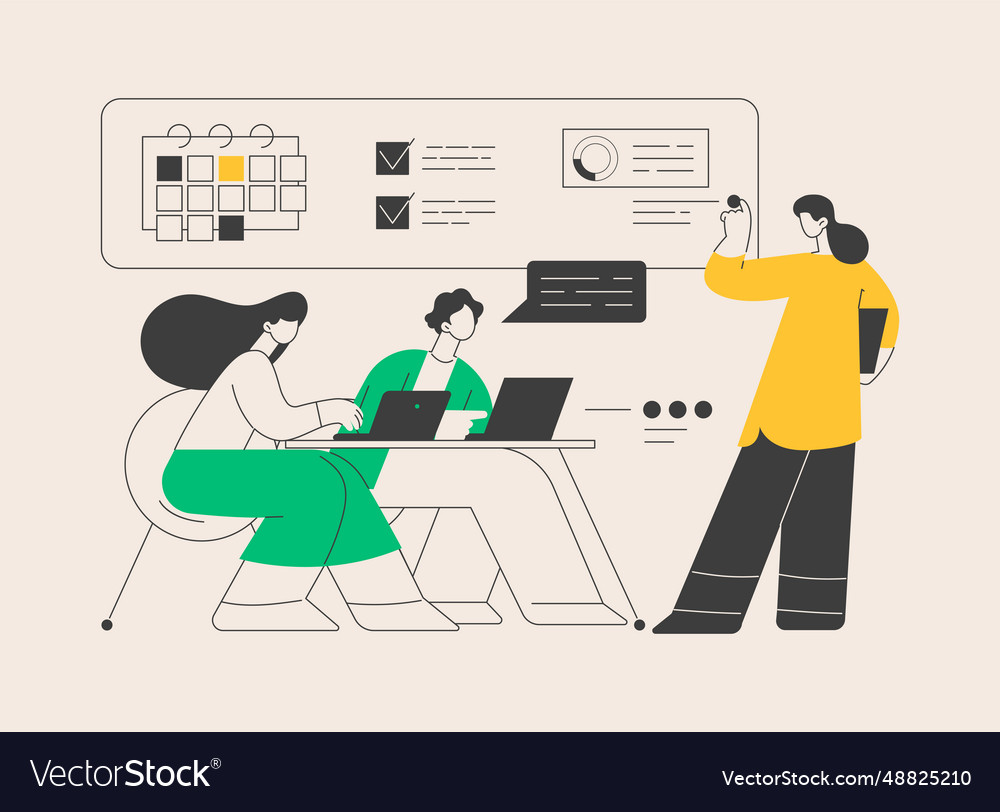 Managers workshop abstract concept Royalty Free Vector Image