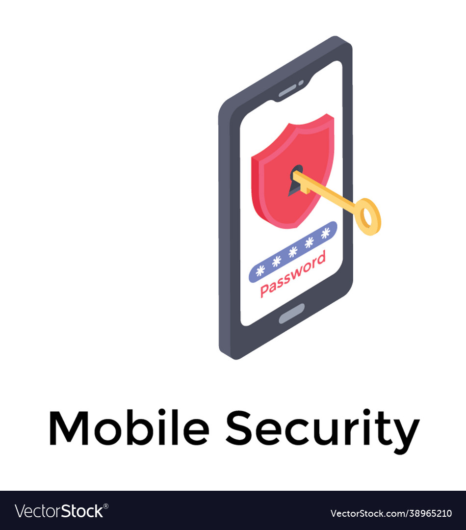 Mobile security Royalty Free Vector Image - VectorStock