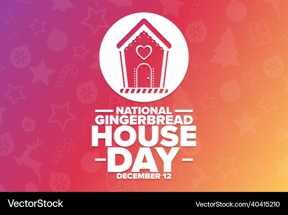 National gingerbread house day december 12 Vector Image