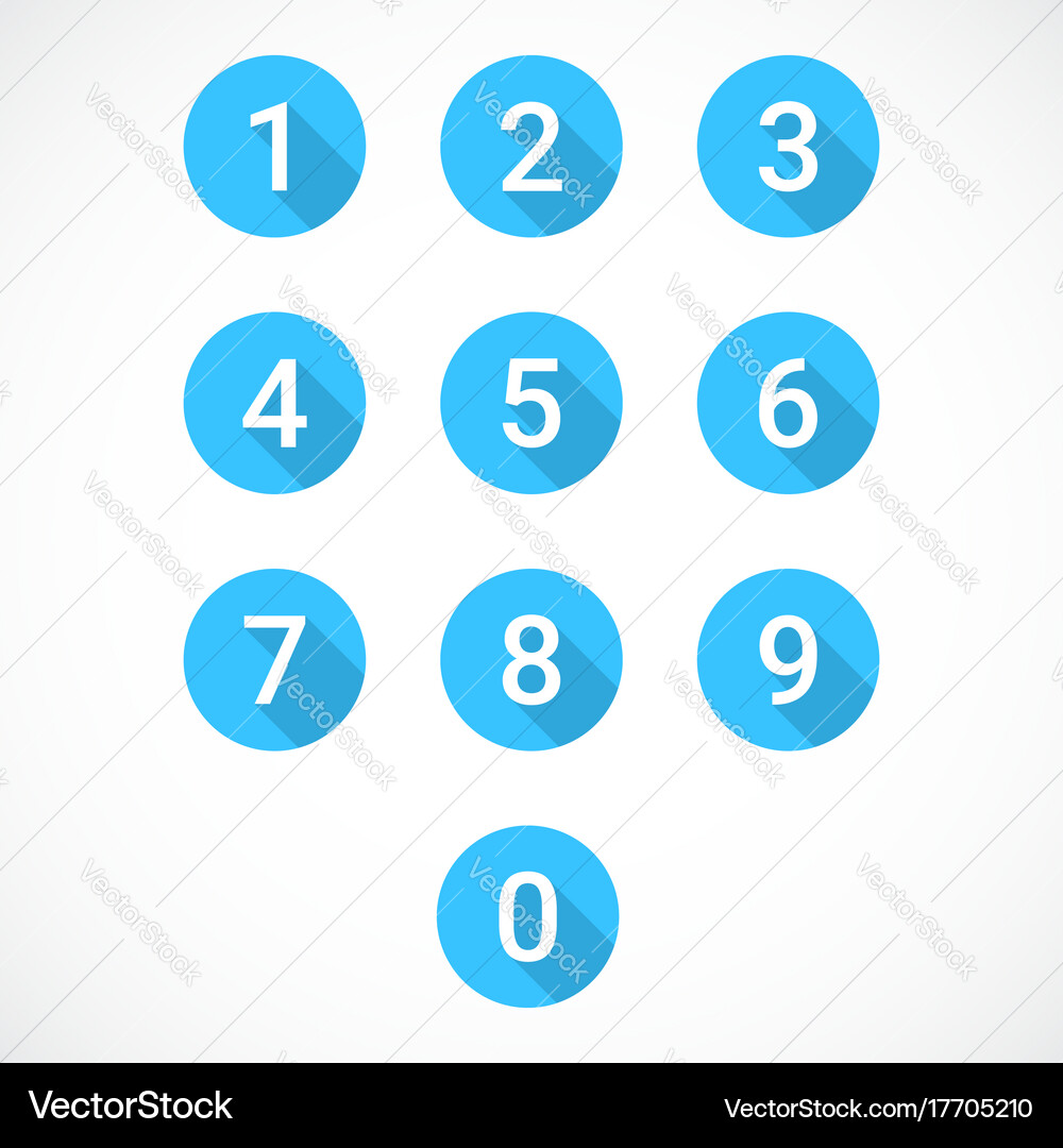 Set of 0-9 numbers Royalty Free Vector Image - VectorStock