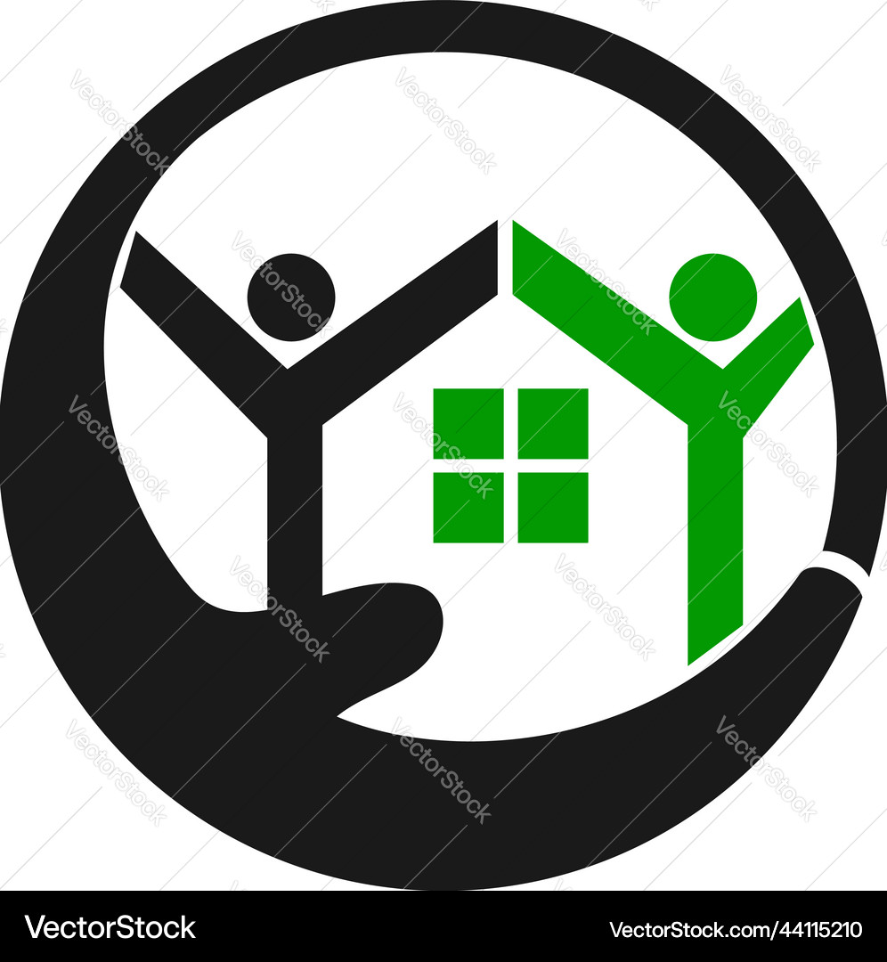 Team real estate logo template isolated Royalty Free Vector