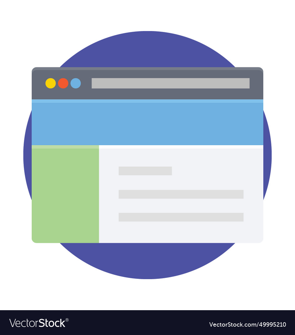 Web layout flat icon Royalty Free Vector Image