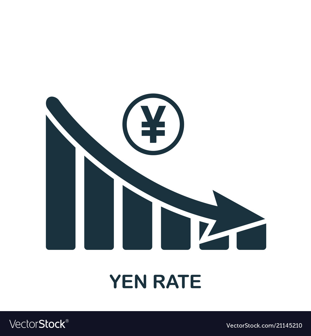 Yen Rate Decrease Graphic Icon Mobile App Vector Image yen-rate-decrease-graphic-icon-mobile-app-vector-image