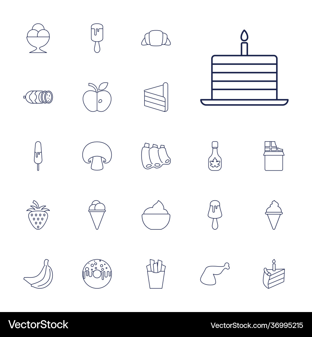 22 tasty icons Royalty Free Vector Image - VectorStock