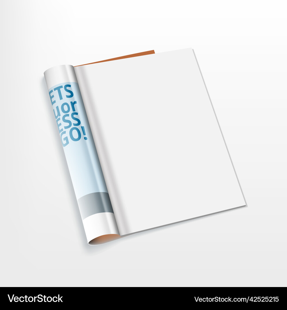3d clear magazine page concept top view Royalty Free Vector