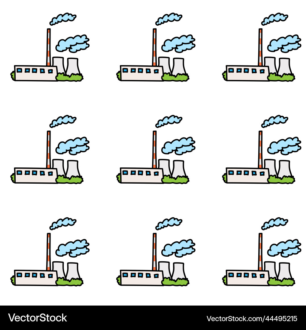 A pattern of energy infrastructure facilities art Vector Image