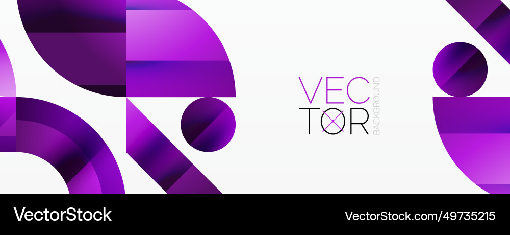 Assorted geometric shapes unite in a minimalistic Vector Image