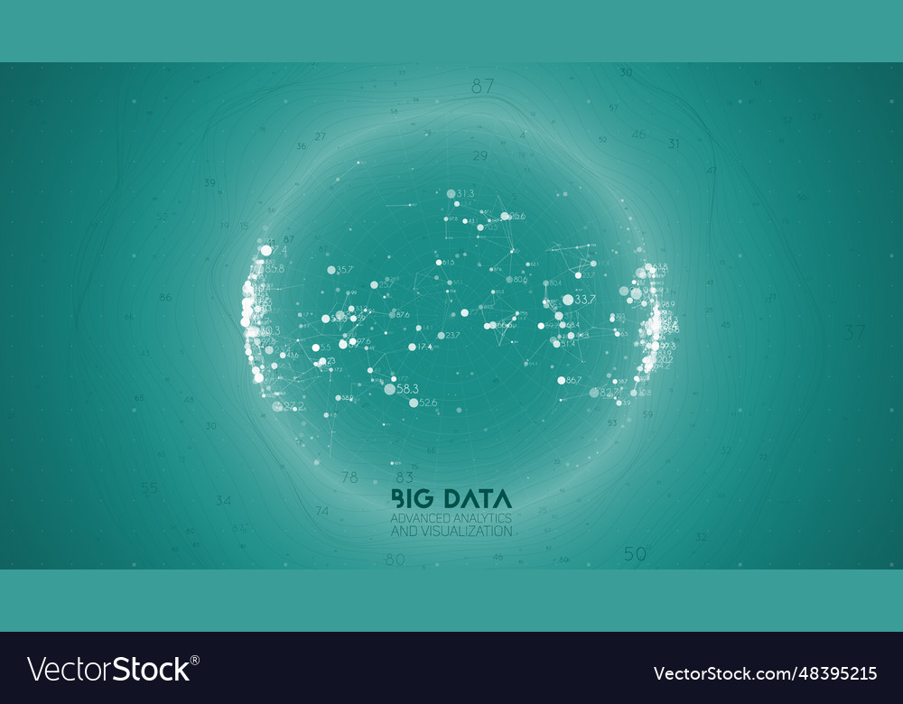 Big Data Visualization Futuristic Infographic Vector Image