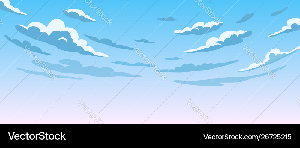 Blue sky with white clouds clear sunny day Vector Image