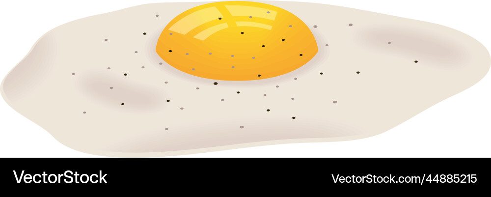 Egg fried breakfast food Royalty Free Vector Image