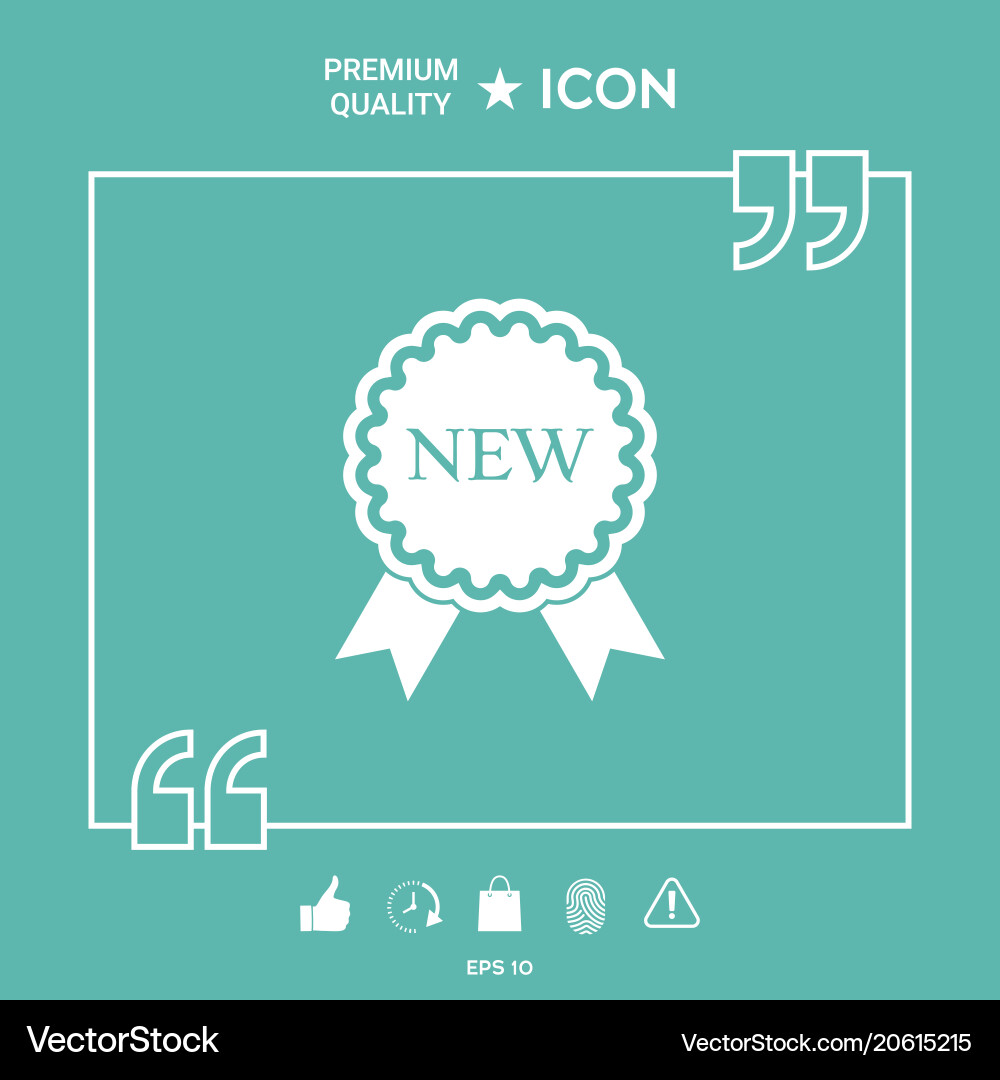 New offer icon with ribbons Royalty Free Vector Image