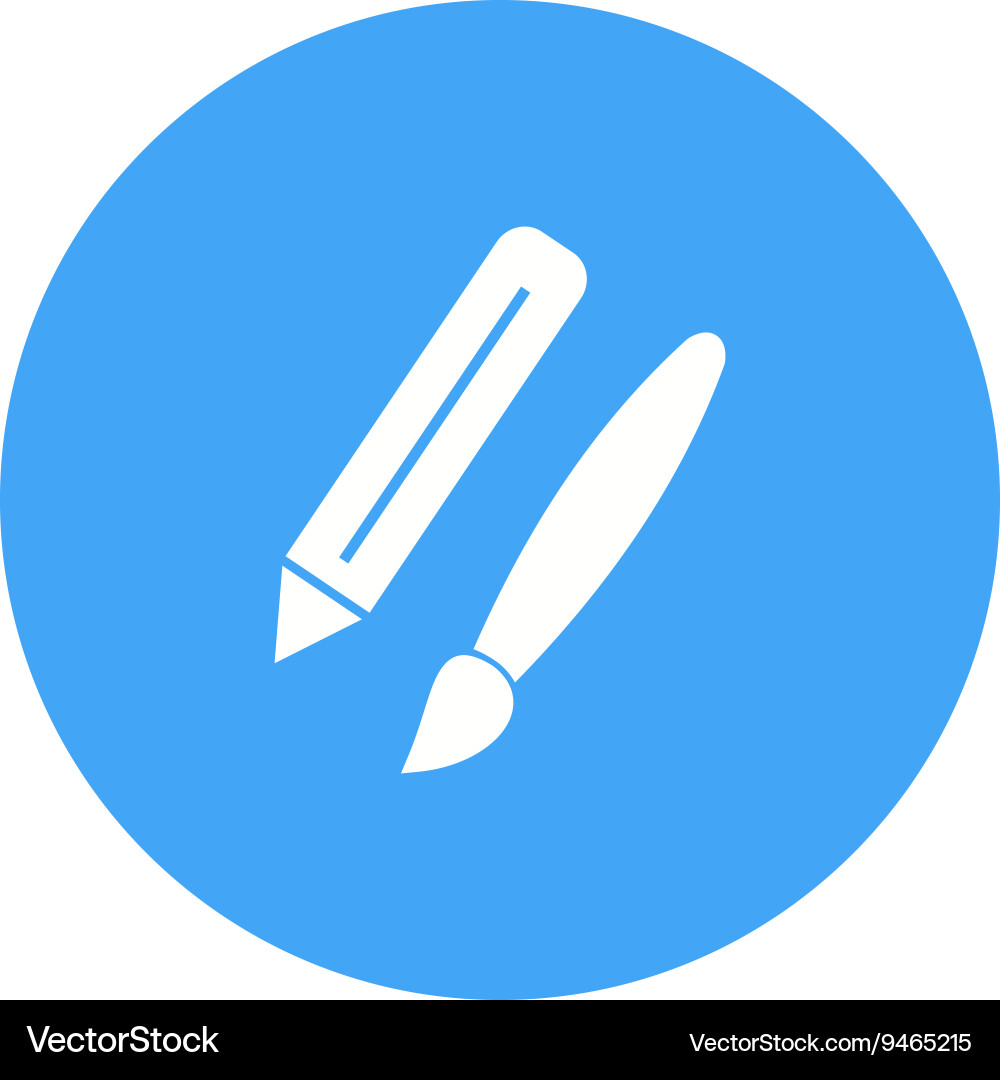 Pencil brush paint icon image can also be used Vector Image