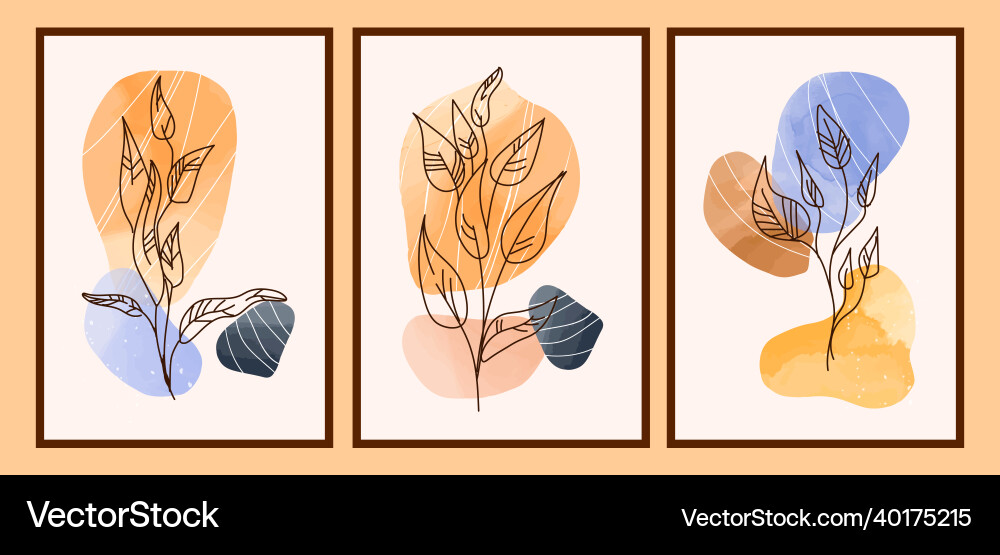 Watercolor painting set Royalty Free Vector Image