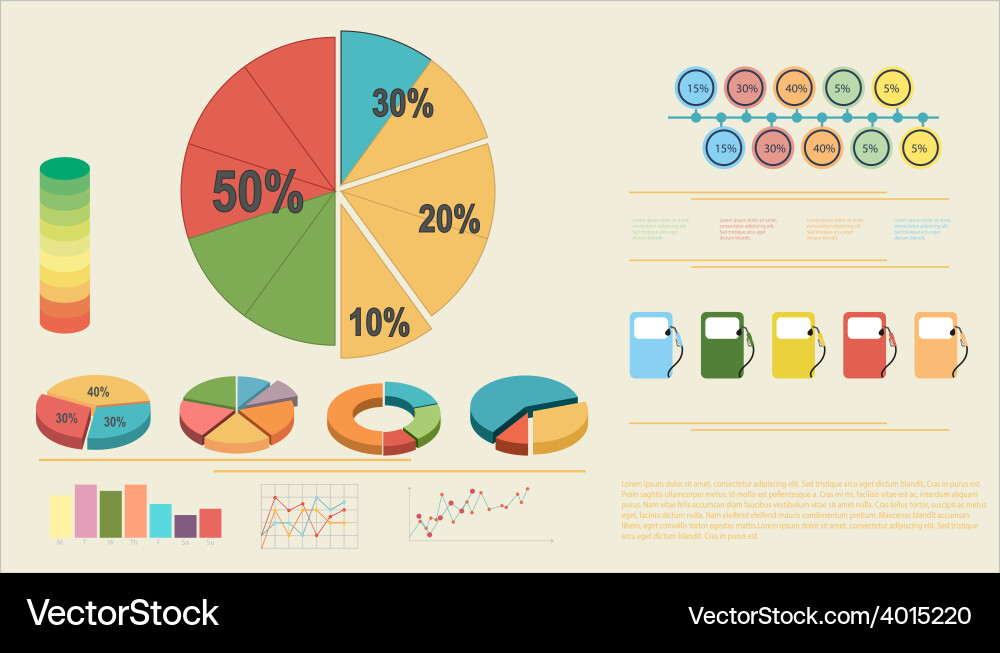 A model of the fuel usage Royalty Free Vector Image