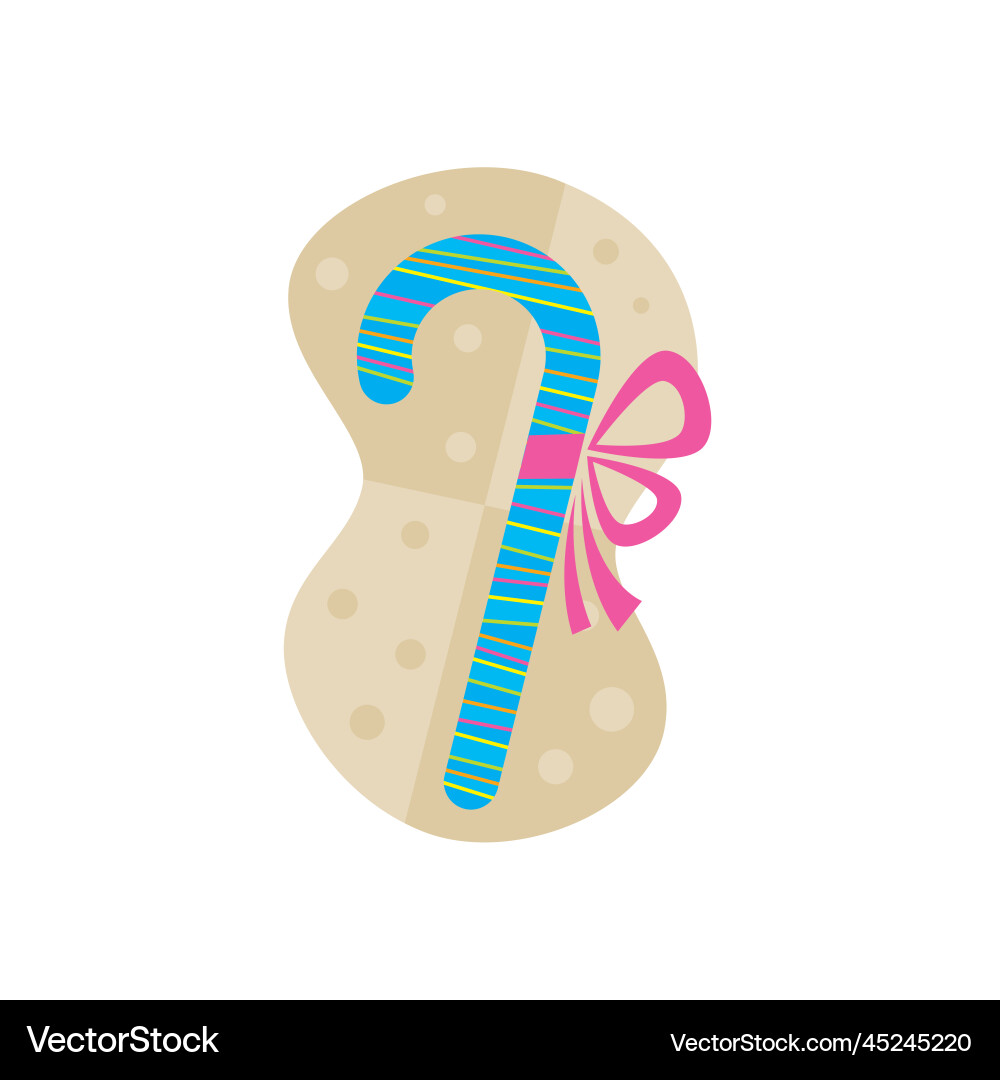 Christmas caramel candy isolated on white Vector Image