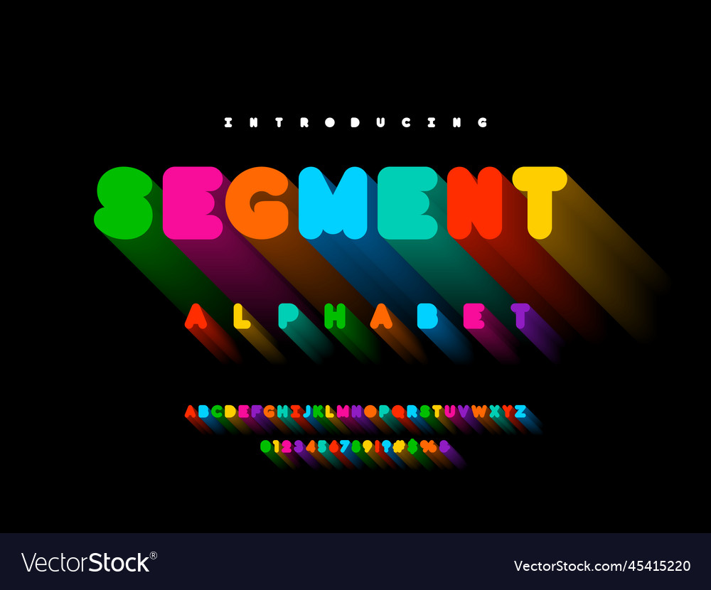 Colorful font Royalty Free Vector Image - VectorStock