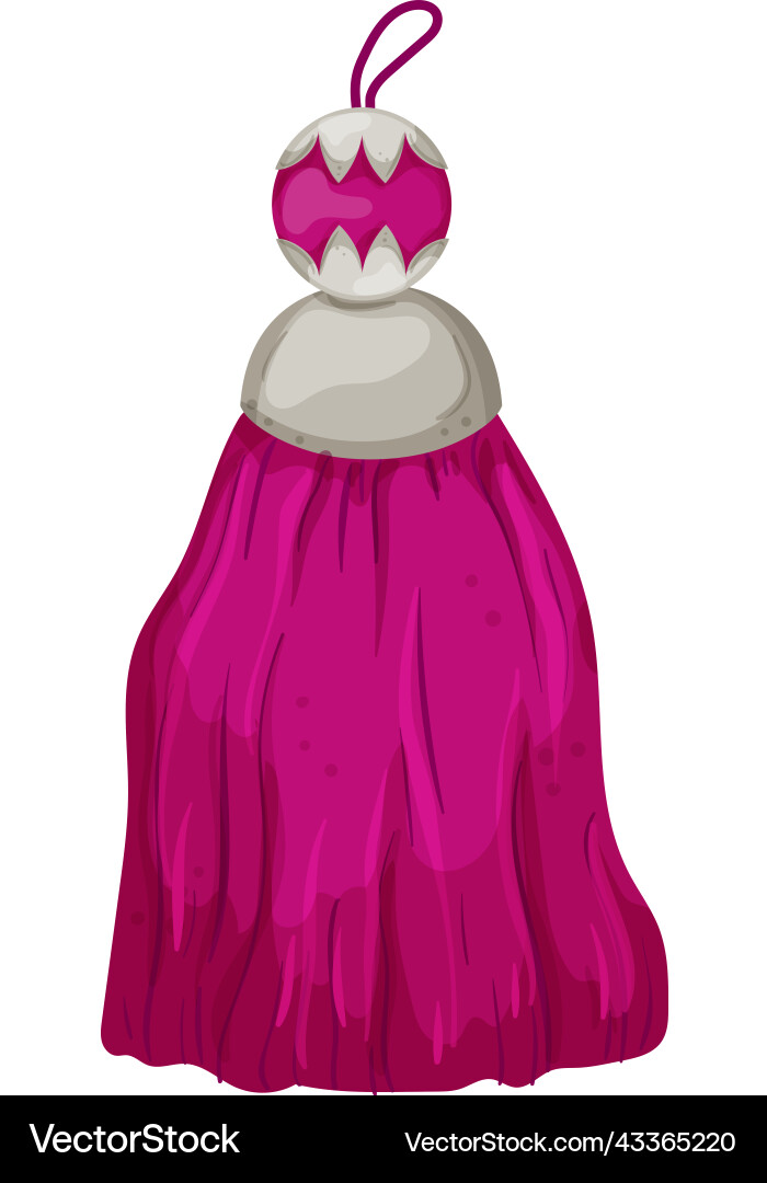 Fabric tassel rope cartoon Royalty Free Vector Image