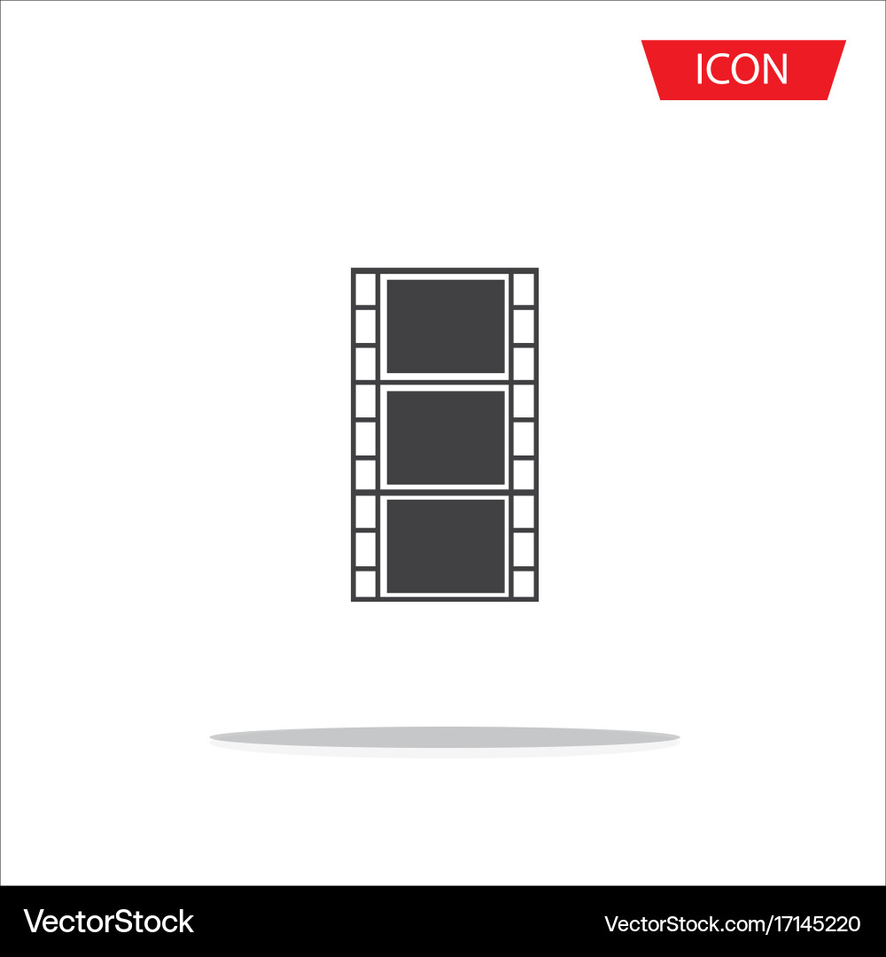 Film icon on white background Royalty Free Vector Image
