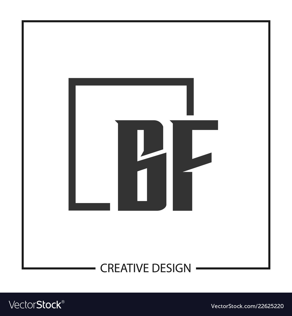 Initial letter bf logo template design Royalty Free Vector