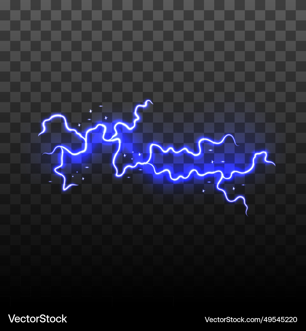 Realistic detailed 3d lightning electric Vector Image