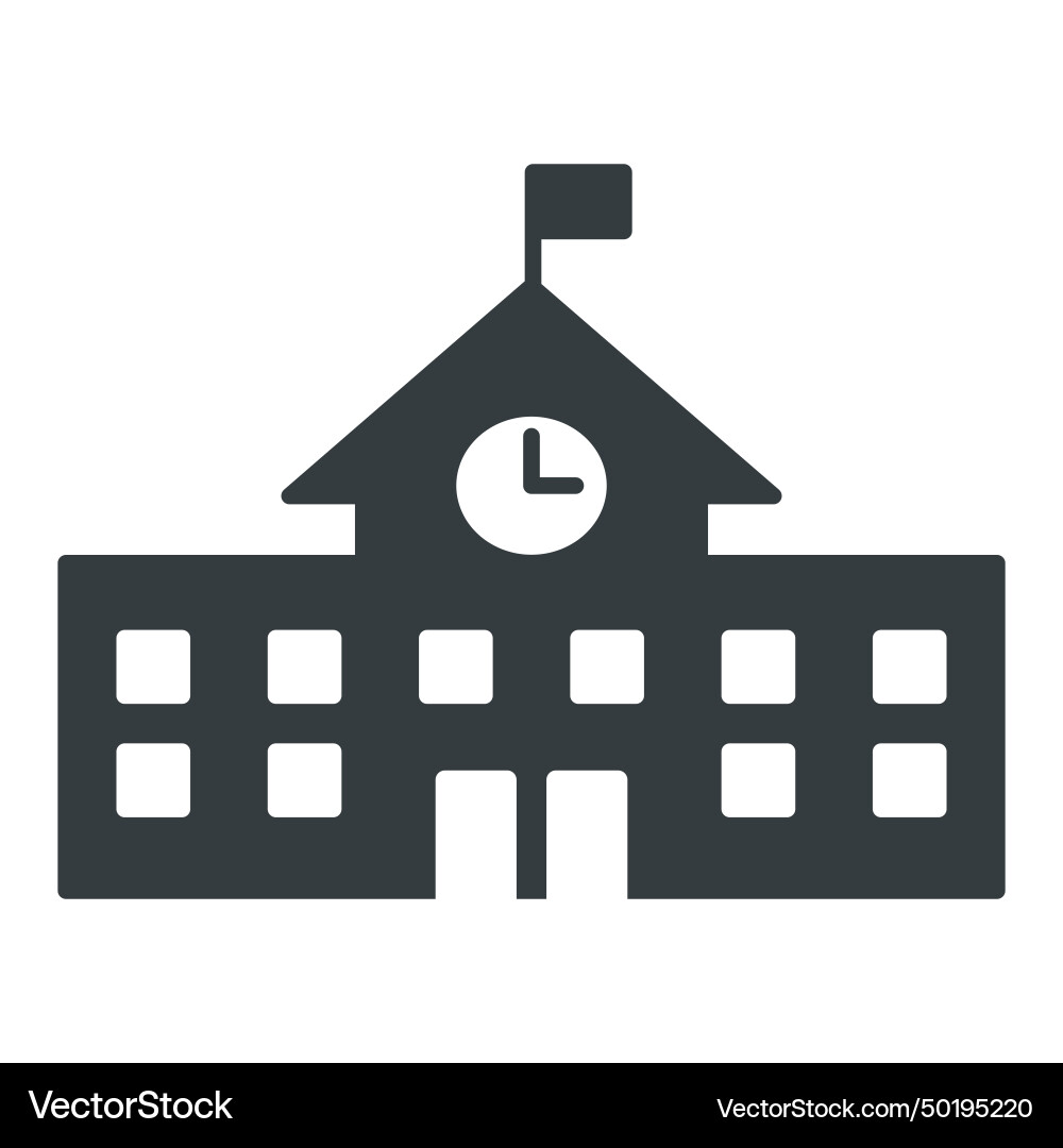 School building icon on trendy design Royalty Free Vector