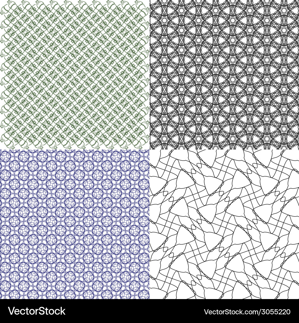 Set of geometric pattern in op art design Vector Image