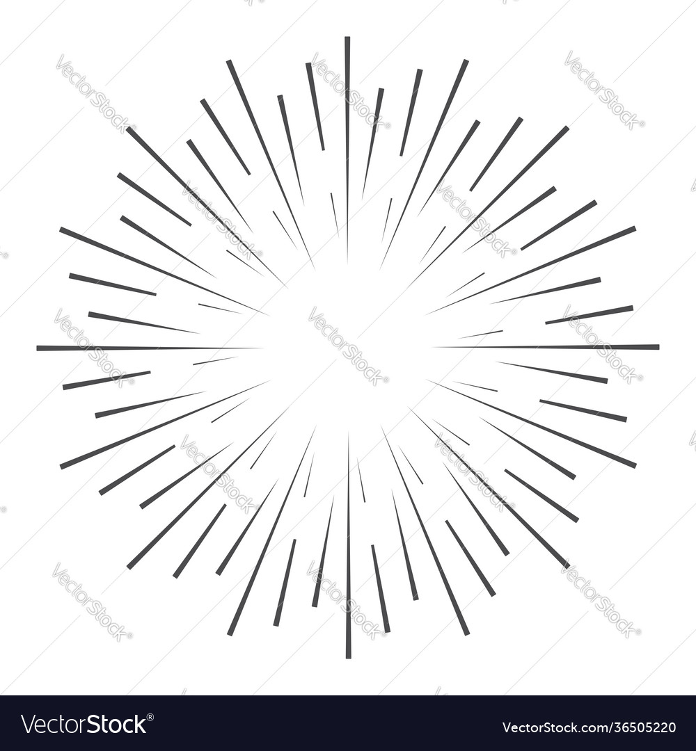 Starburst sun rays comic explosion effect flat Vector Image