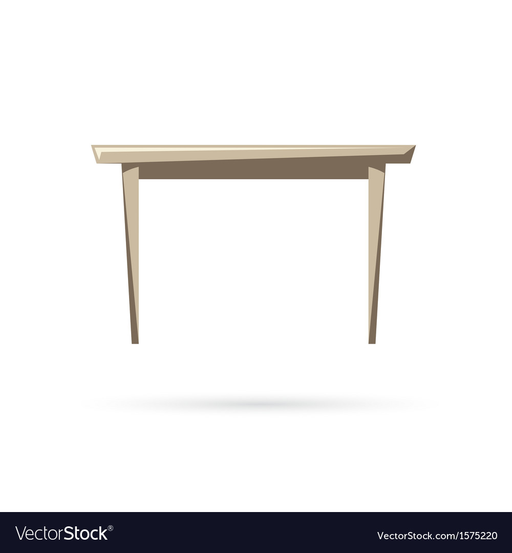 Table isolated on a white backgrounds Royalty Free Vector