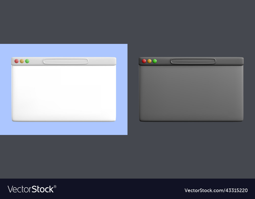 Web browser window template blank screen Vector Image
