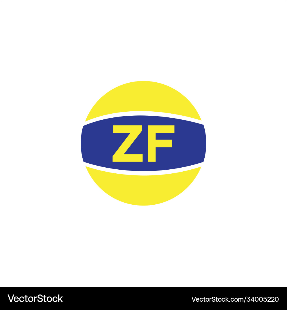 Z f letter logo monogram design Royalty Free Vector Image