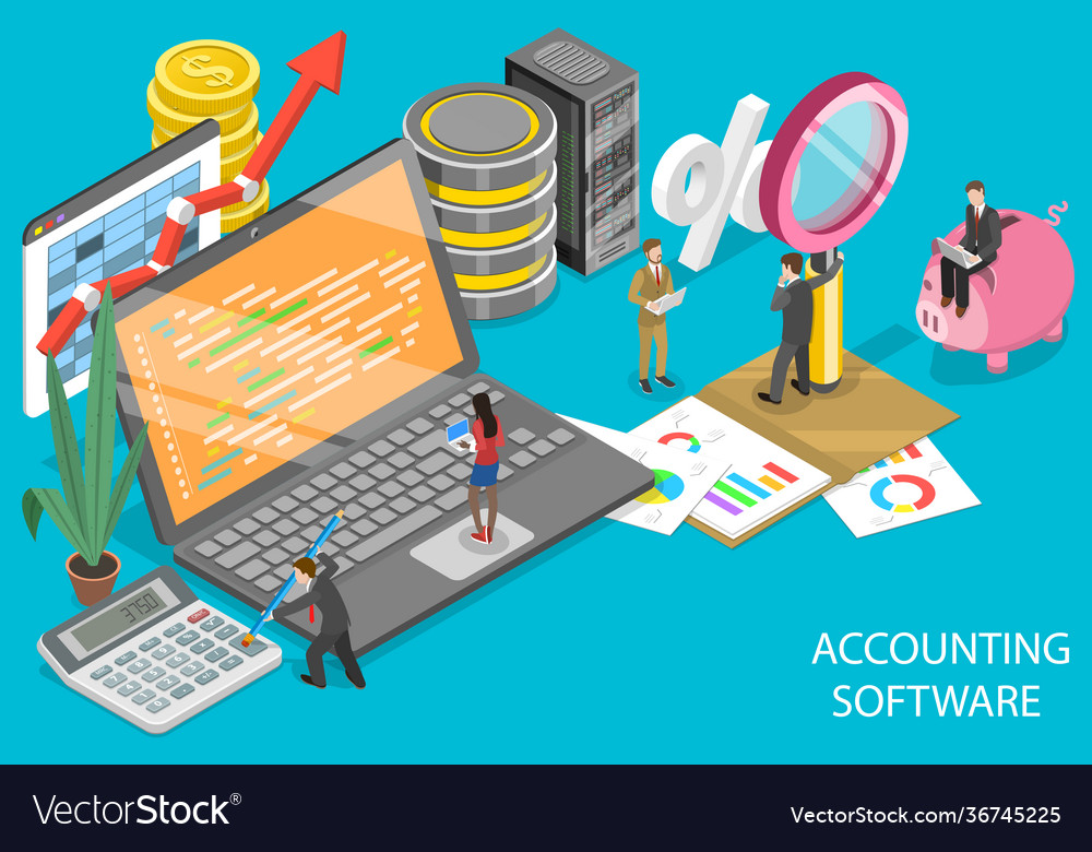 3d isometric flat conceptual Royalty Free Vector Image