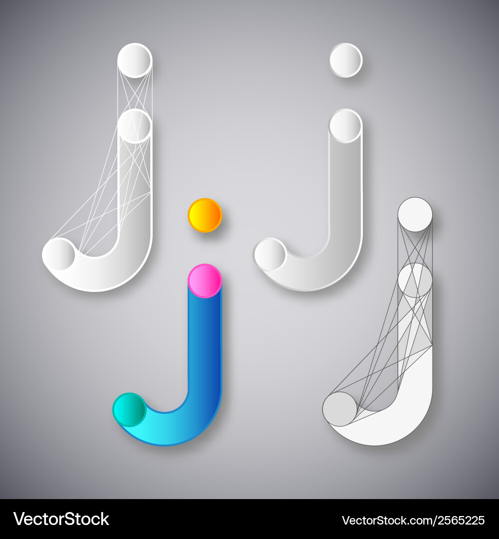 Abstract combination of letter j Royalty Free Vector Image