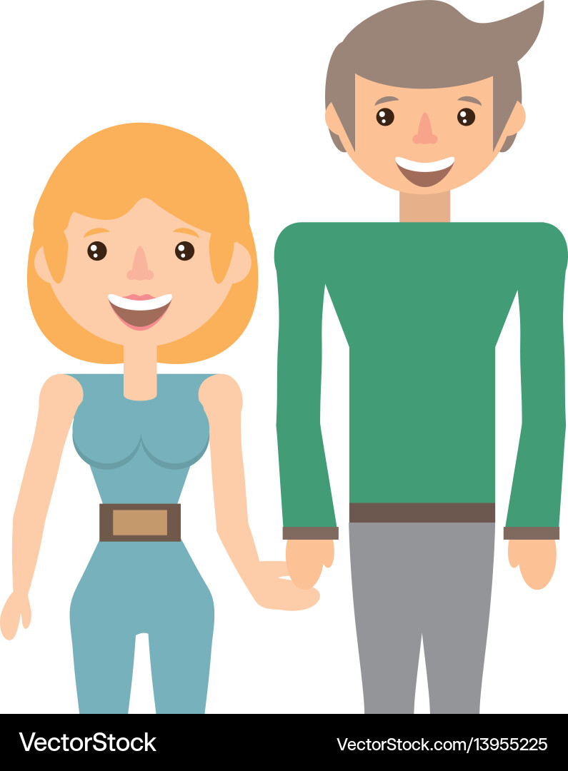 Couple together lovely image Royalty Free Vector Image